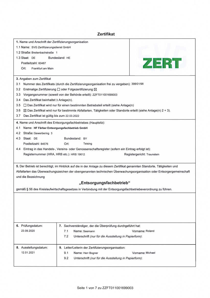 Downloads | HF Färber Entsorgungsfachbetrieb GmbH